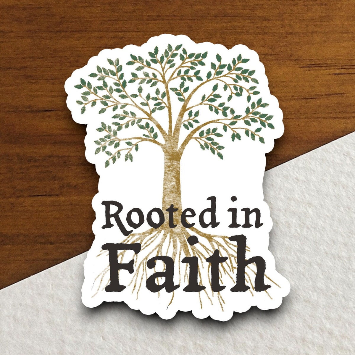 Stickly Rooted In Faith Sticker, Religious Sticker, Faith Sticker ...