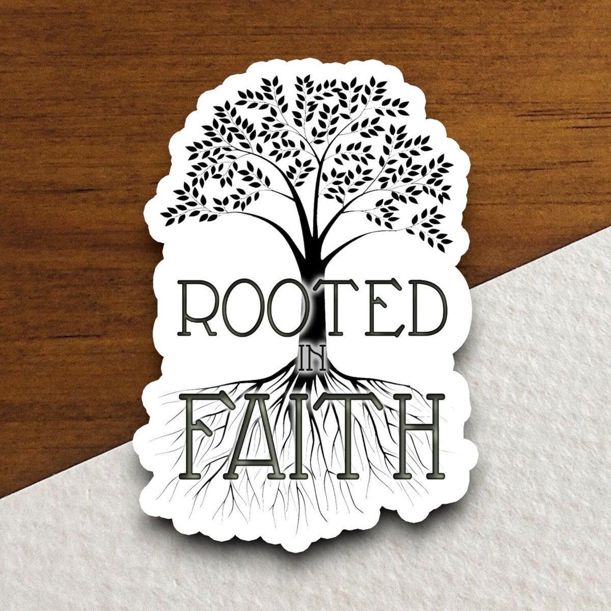 Stickly Rooted In Sticker, Religious Sticker, Faith Sticker, Worship ...