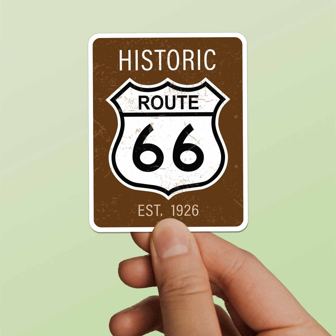Stickly Route 66 Brown Road Sign Bumper Er, Vintage Highway Sign ...