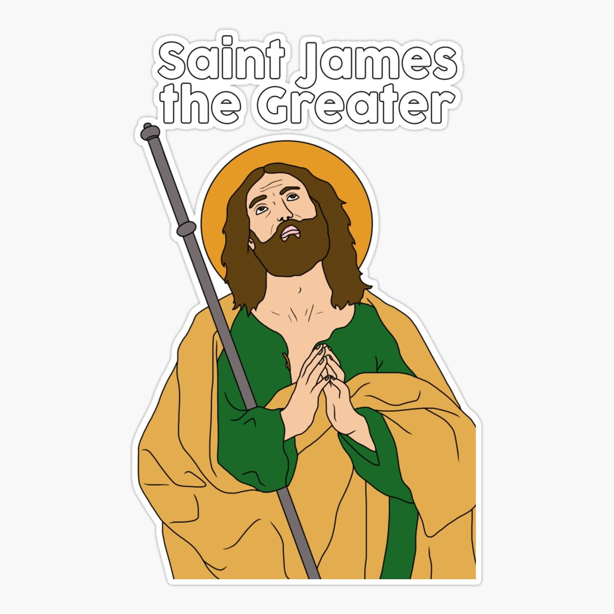 Stickly Saint James The Greater Sticker, Phone Decal Water Bottle ...