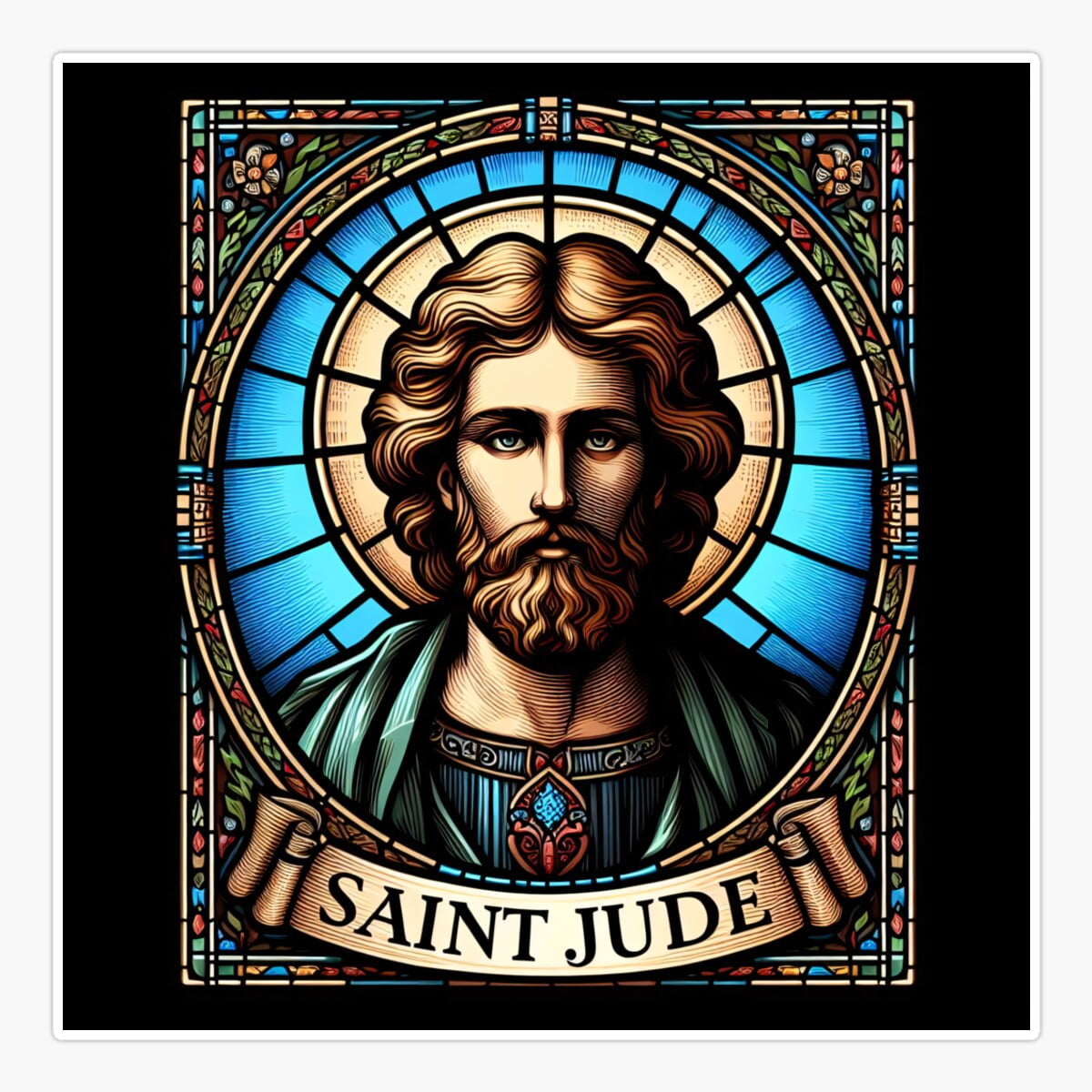 Stickly Saint Jude The Patron Saint Of Lost Causes Sticker, Phone Decal ...