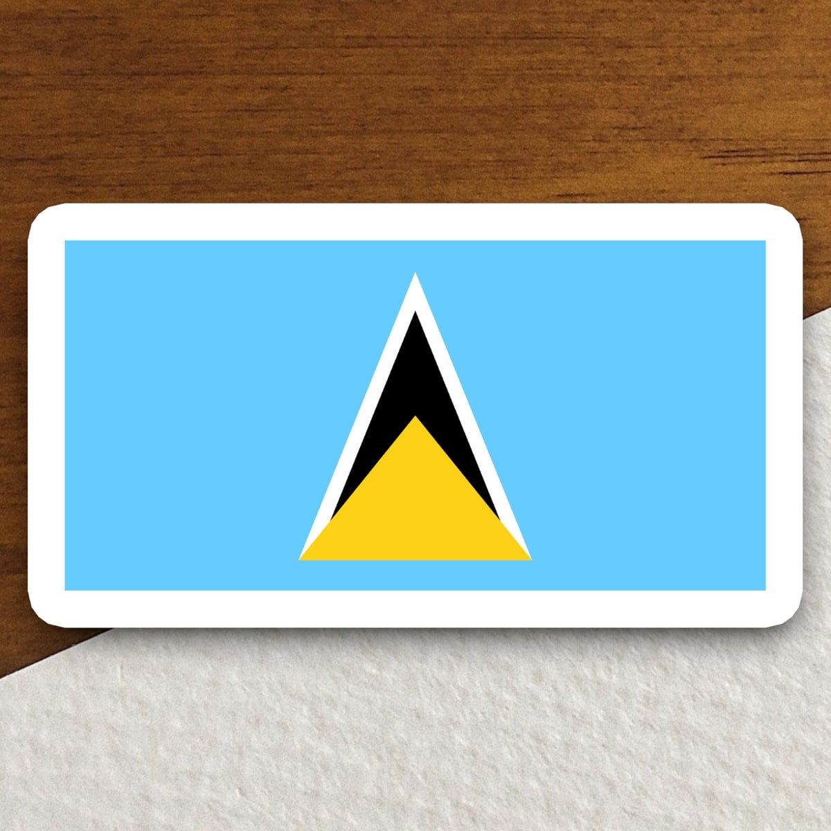 Stickly Saint Lucia Country Flag Sticker, International Country Sticker ...