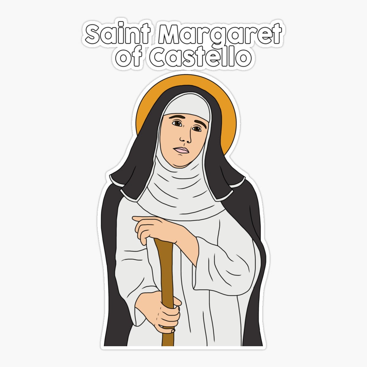 Stickly Saint Margaret Of Castello Sticker, Phone Decal Water Bottle ...