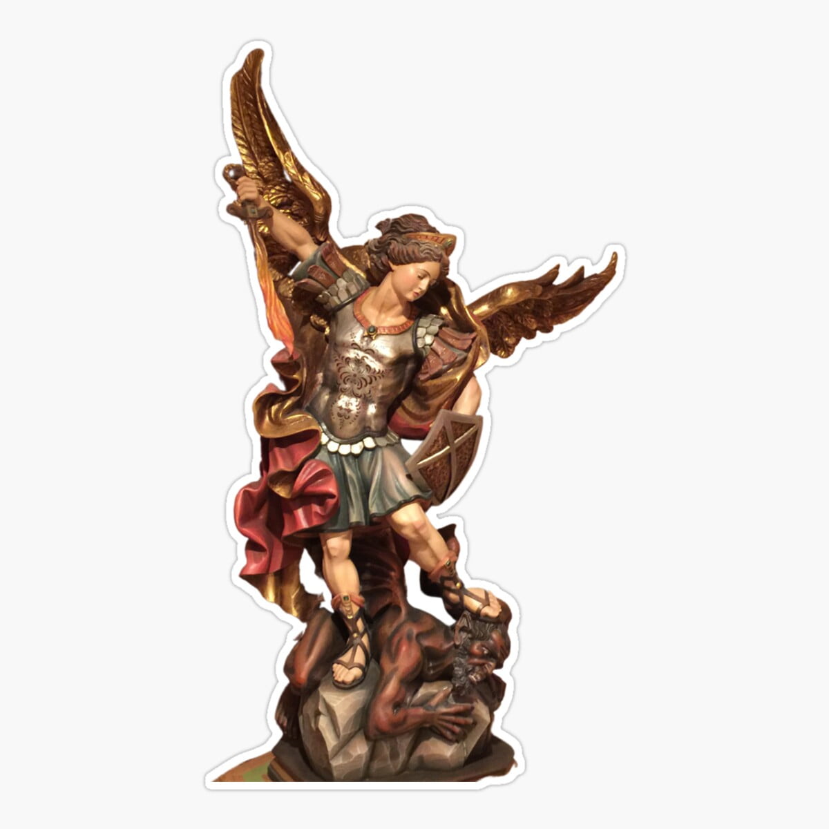 Stickly Saint Michael The Archangel Sticker, Phone Decal Water Bottle ...