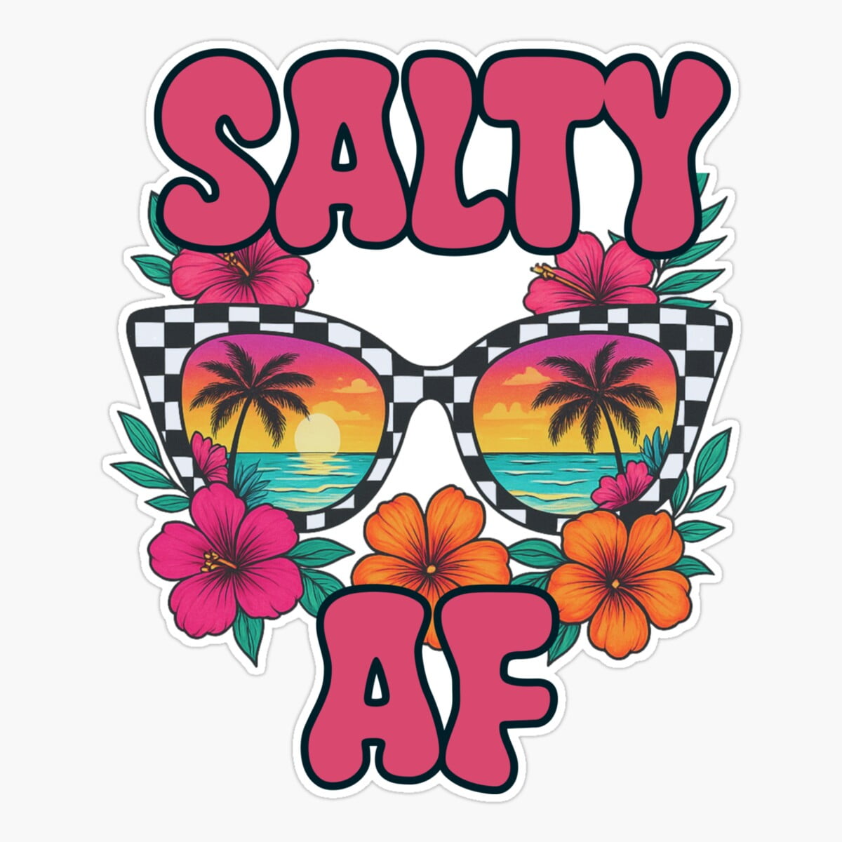 Stickly Salty Aretro Summer Sunglasses Design – Tropical Vibes With ...