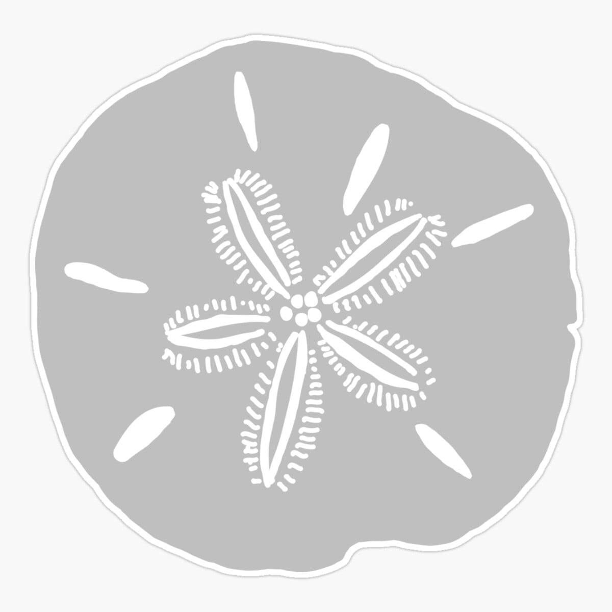 Stickly Sand Dollar Sticker, Phone Decal Water Bottle Stickers Car ...