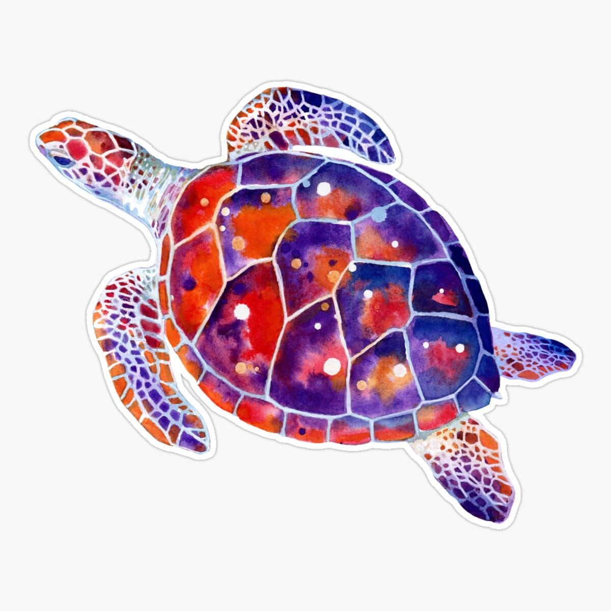 Stickly Sand & Sea Turtle Sticker, Phone Decal Water Bottle Stickers ...