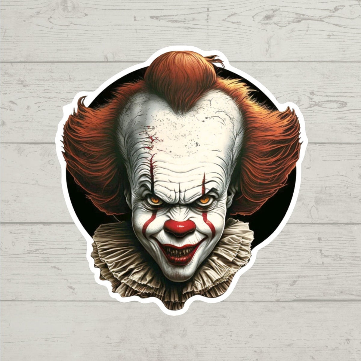 Stickly Scary Clown Sticker Waterproof Glossy Vinyl Sticker Cute Gift ...