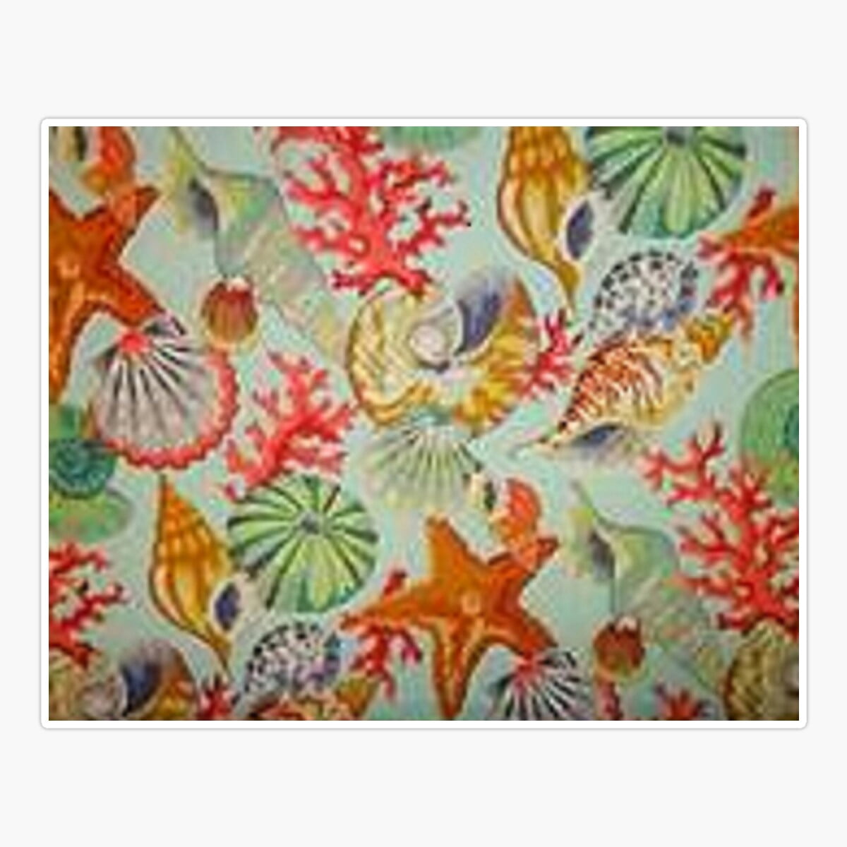 Stickly Sea Collection Osea Shells Print On Home Decor Apparel ...