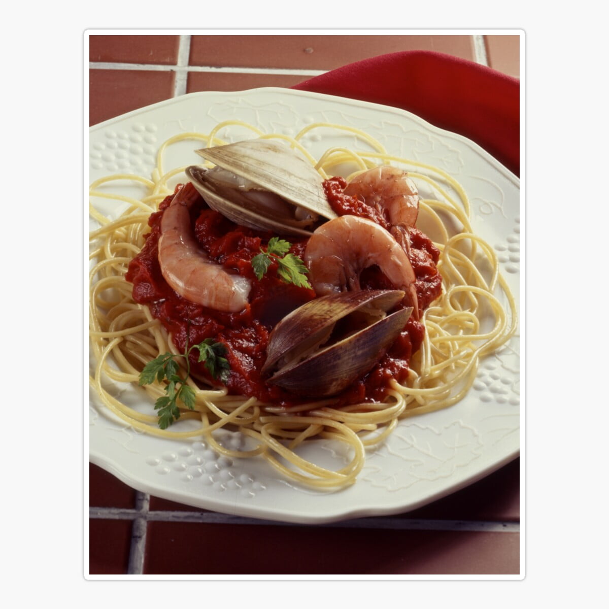 Stickly Seafood Plate Sticker, Phone Decal Water Bottle Stickers Car ...