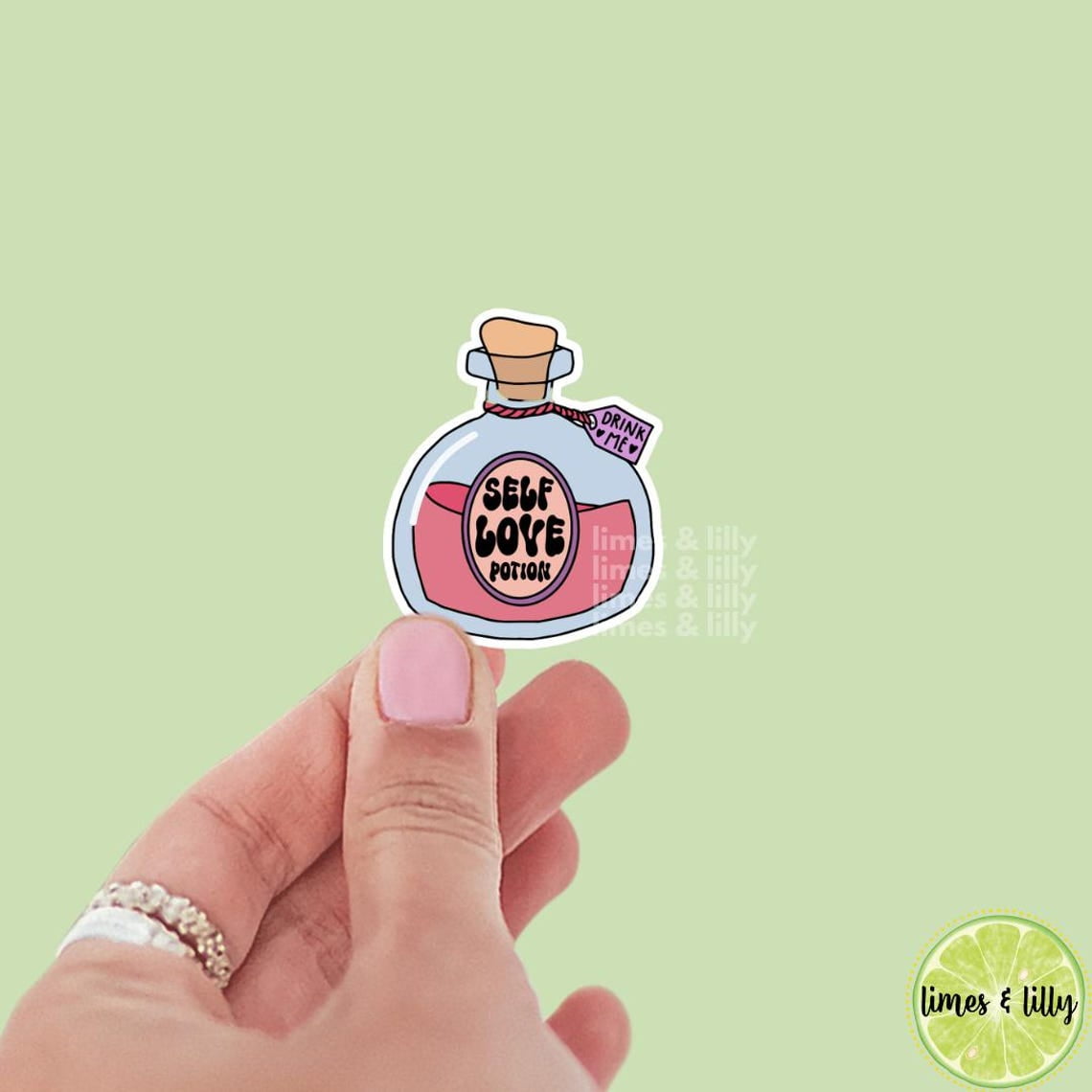 Stickly Self Love Potion Drink Me Vinyl Er | Kindle Ers, Laptop ...