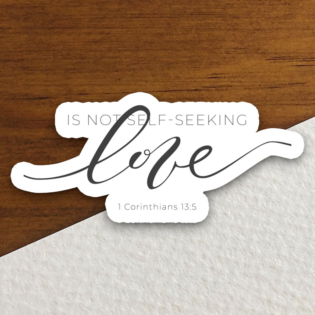 Stickly Is Not Self-Seeking Love Sticker, Religious Sticker, Faith ...