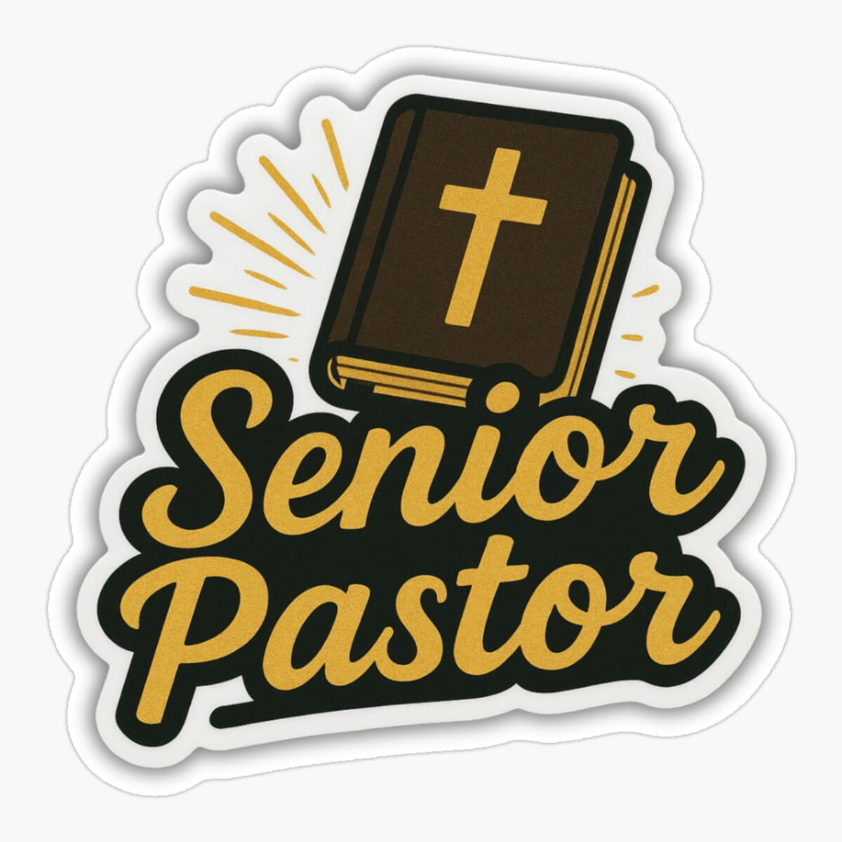 Stickly Senior Pastor Christian Leadership Sticker Sticker, Phone Decal ...