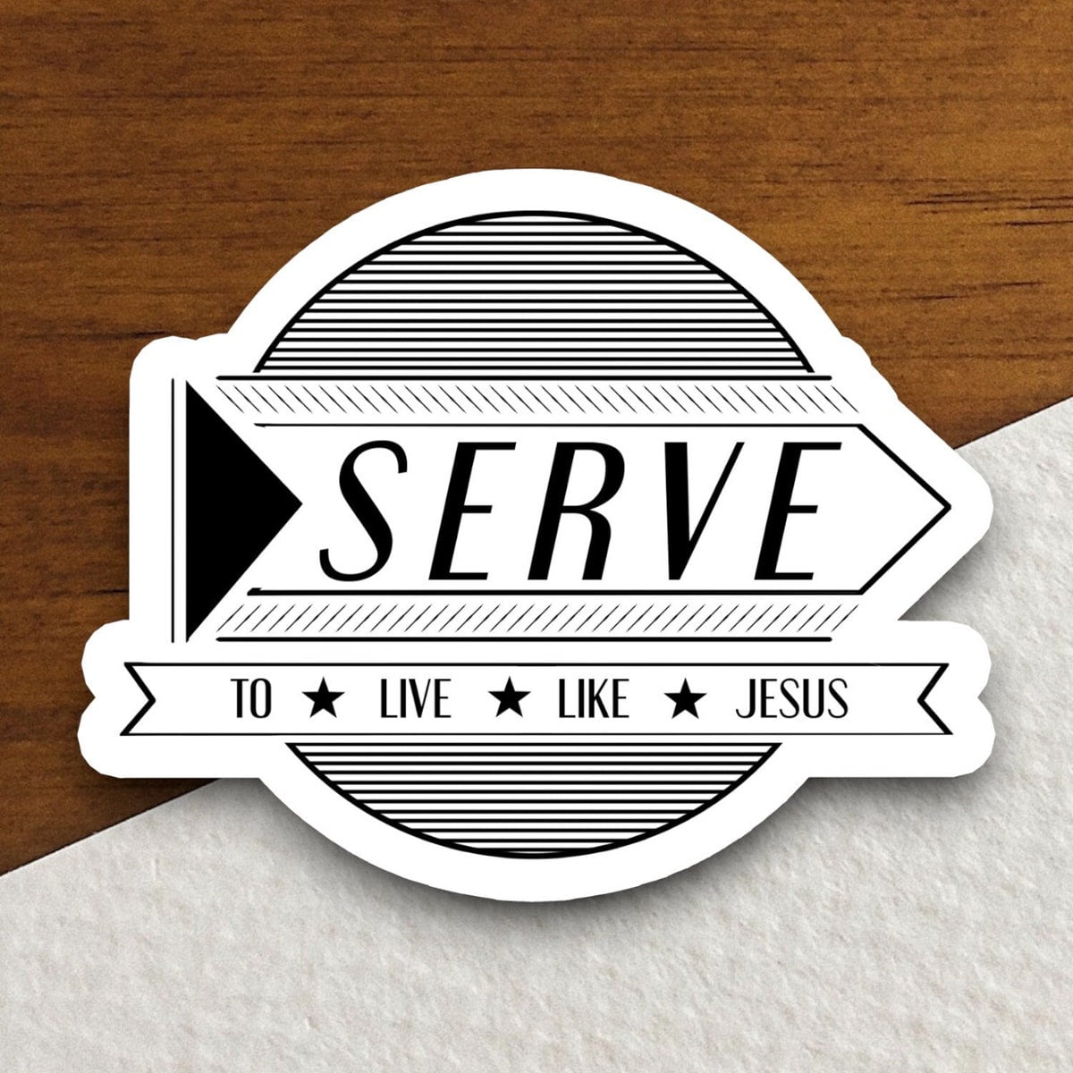 Stickly Serve To Live Like Sticker, Religious Sticker, Faith Sticker ...