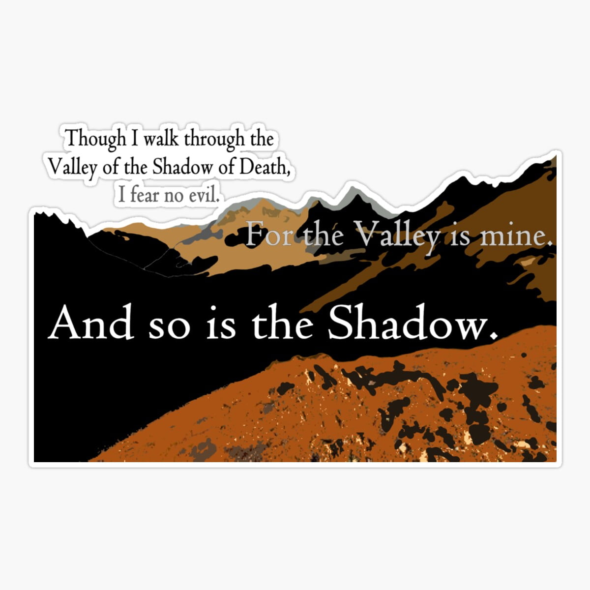 Stickly Shadow Of Death, I Fear No Evil Sticker, Phone Decal Water ...