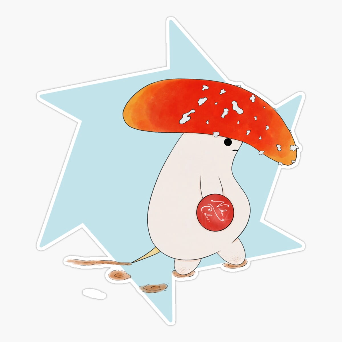 Stickly Shroomy Is Getting Tired Sticker, Phone Decal Water Bottle ...