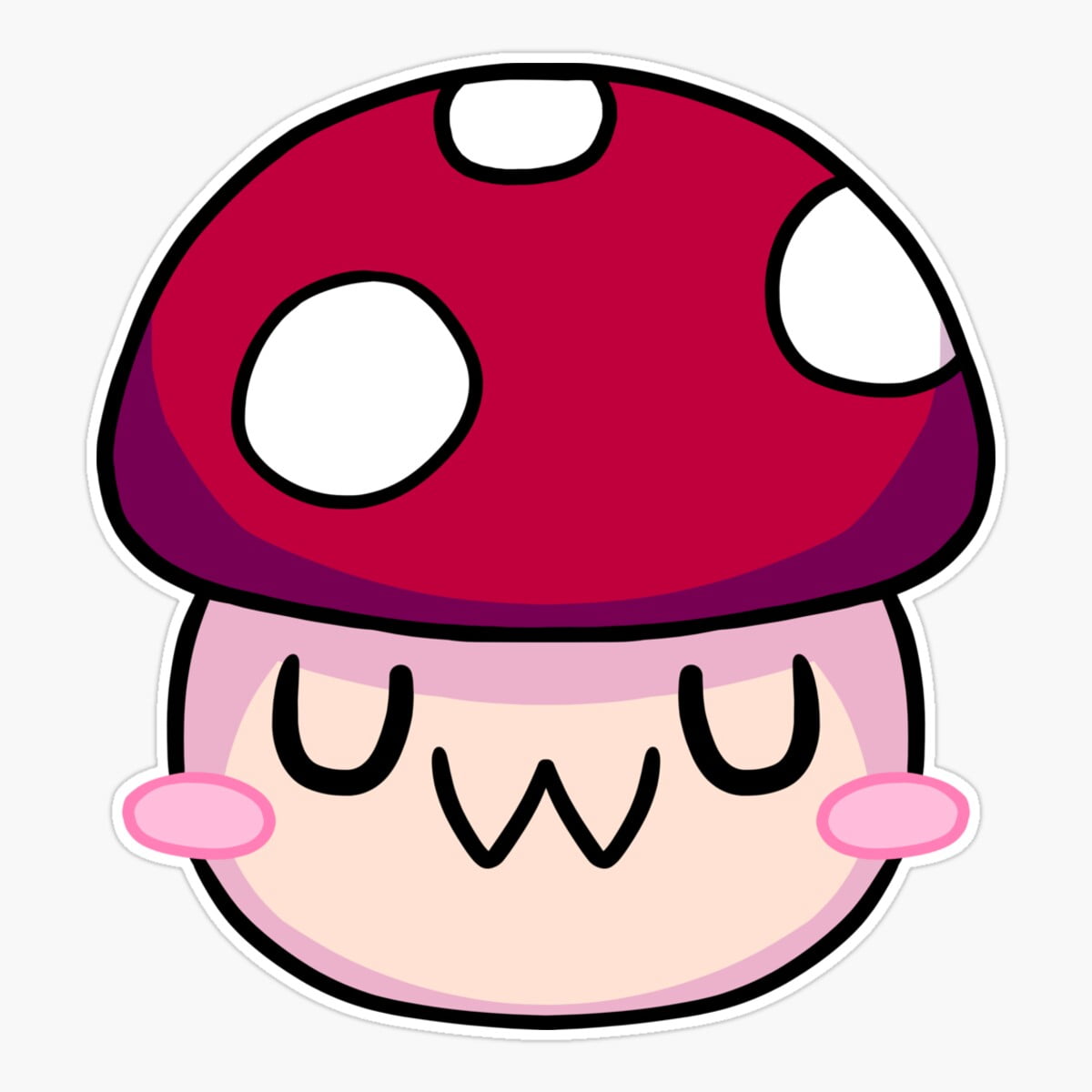 Stickly Shruwu - Katie Crooked'S Mushroom Uwu Emote Sticker, Phone ...