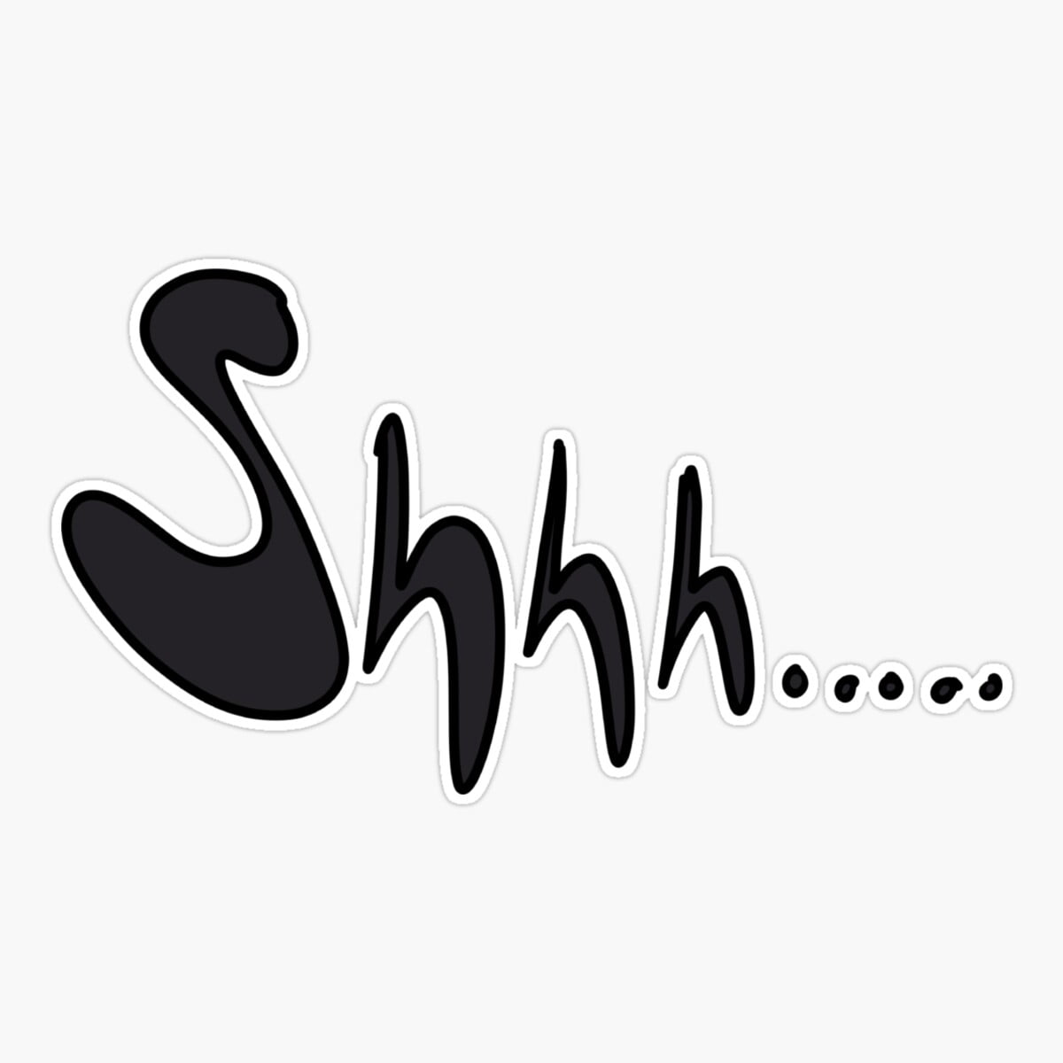 Stickly Silence Sticker, Phone Decal Water Bottle Stickers Car Decals ...