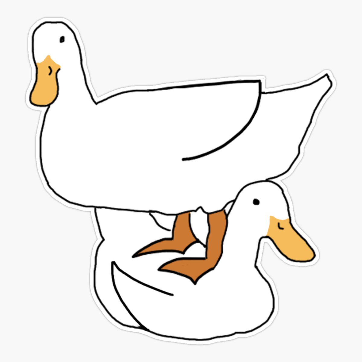 Stickly Silly Ducks Us In Another Universe Sticker, Phone Decal Water ...