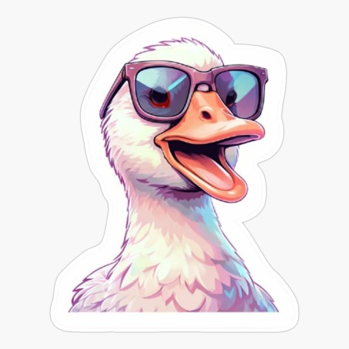 Stickly Silly Goose Certified – Funny Cartoon Goose Sticker, Phone ...