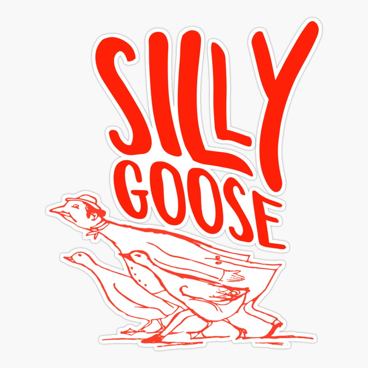 Stickly Silly Goose | Funny Saying With White And Yellow Edward Lear ...