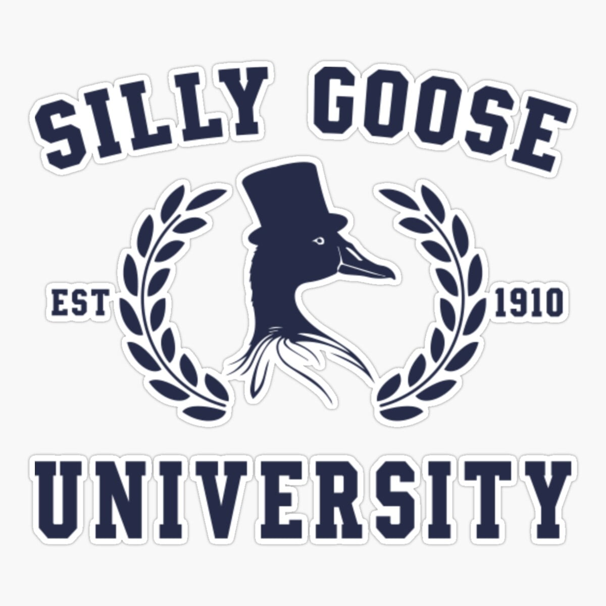 Stickly Silly Goose University Funny School Student 22 Sticker, Phone ...