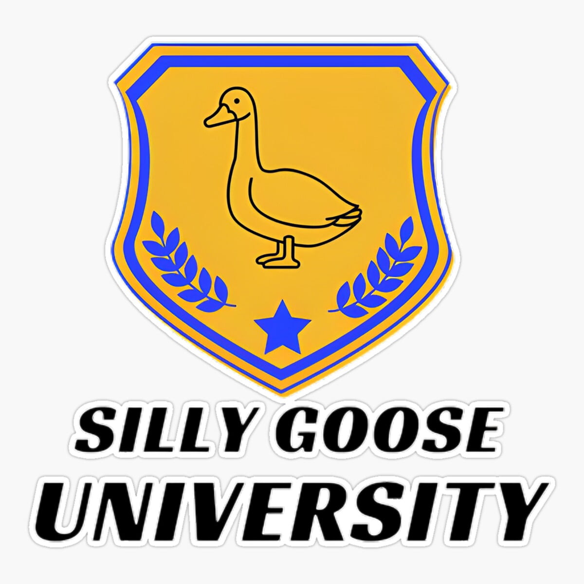 Stickly Silly Goose University Purple Color Sticker, Phone Decal Water ...