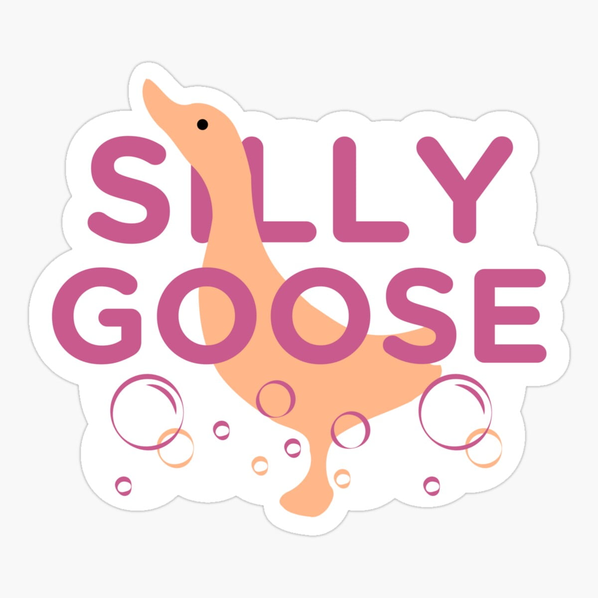 Stickly Silly Goose With Bubbles And Sherbet Color Palette Sticker ...