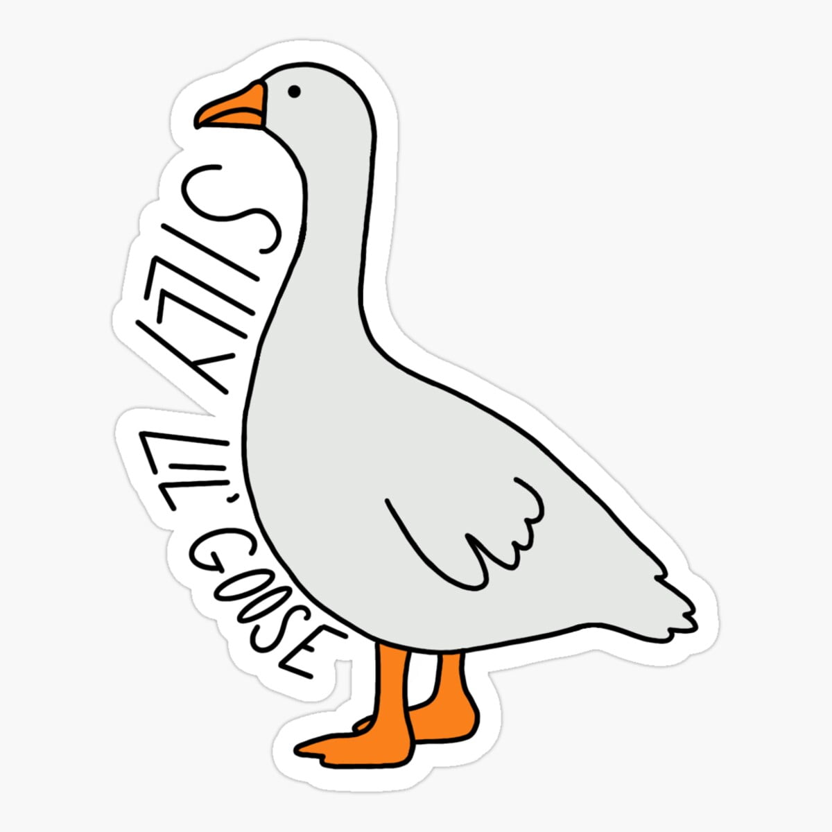 Stickly Silly Lil’ Goose Sticker, Phone Decal Water Bottle Stickers Car ...