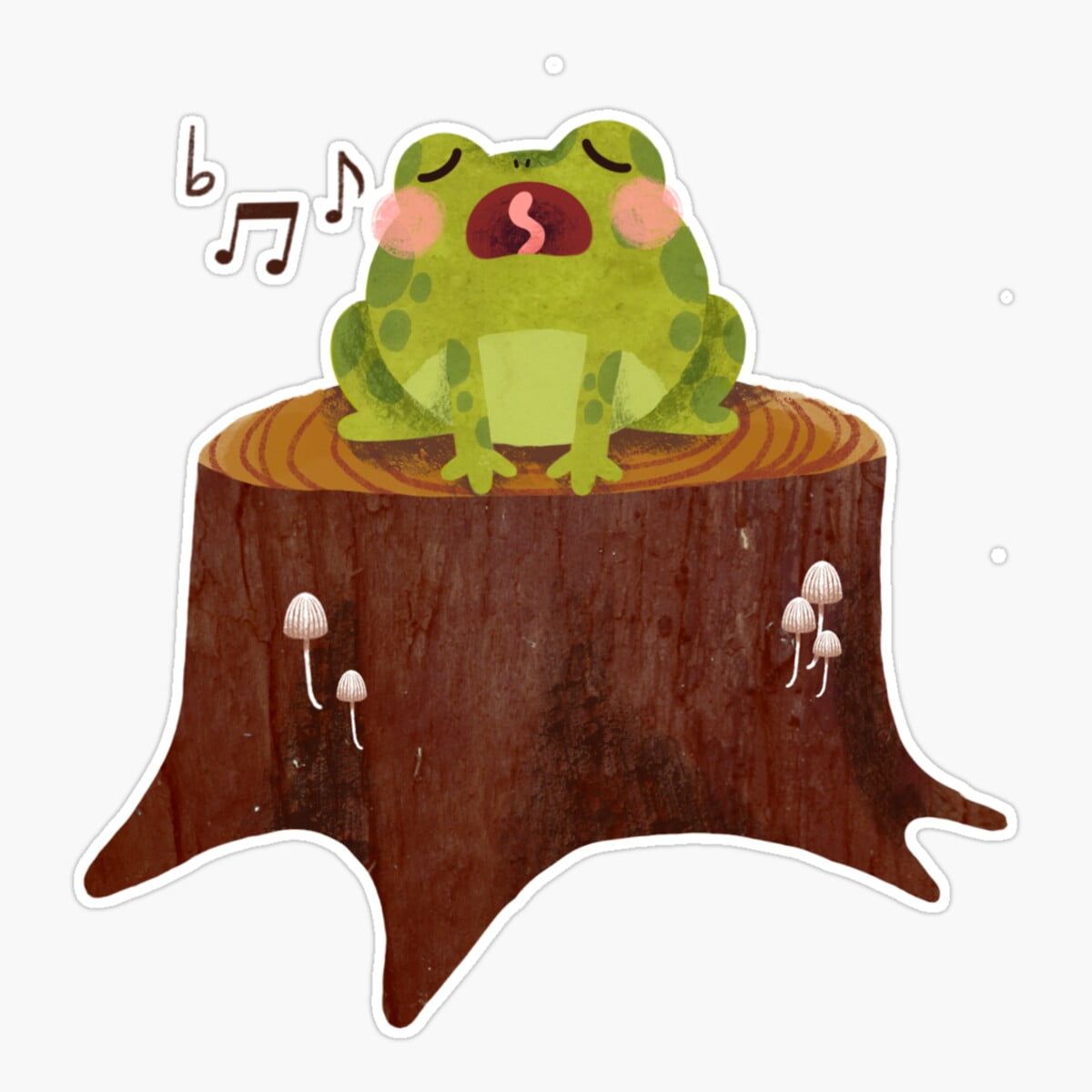 Stickly Singing Frog Sticker, Phone Decal Water Bottle Stickers Car ...