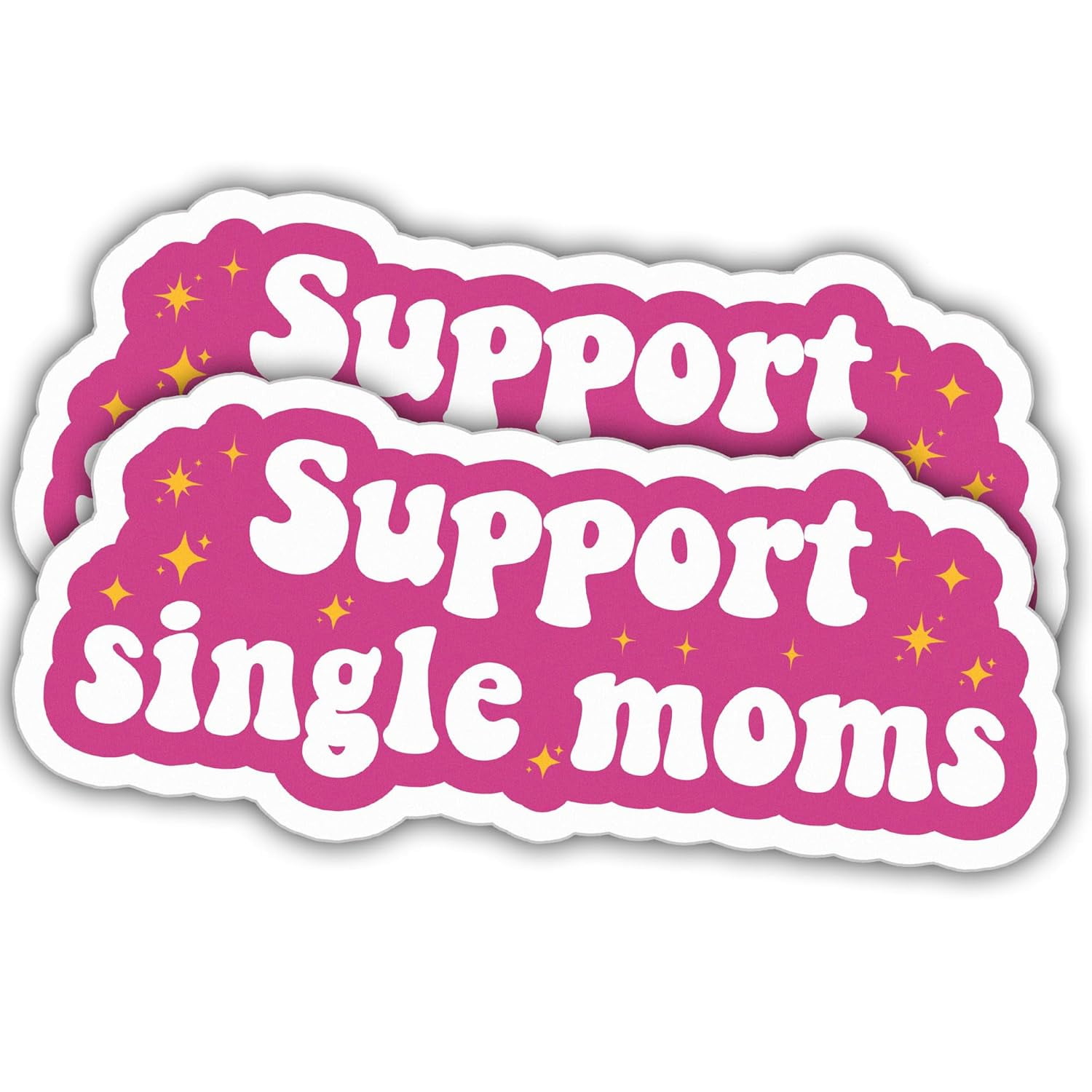 Stickly Single Moms Stickers Funny Support Single Moms Circle Vinyl ...