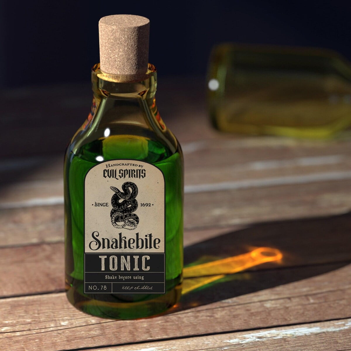 Stickly Snake Bite Tonic Sticker, Wine Bottle Label, Label, Sticker ...