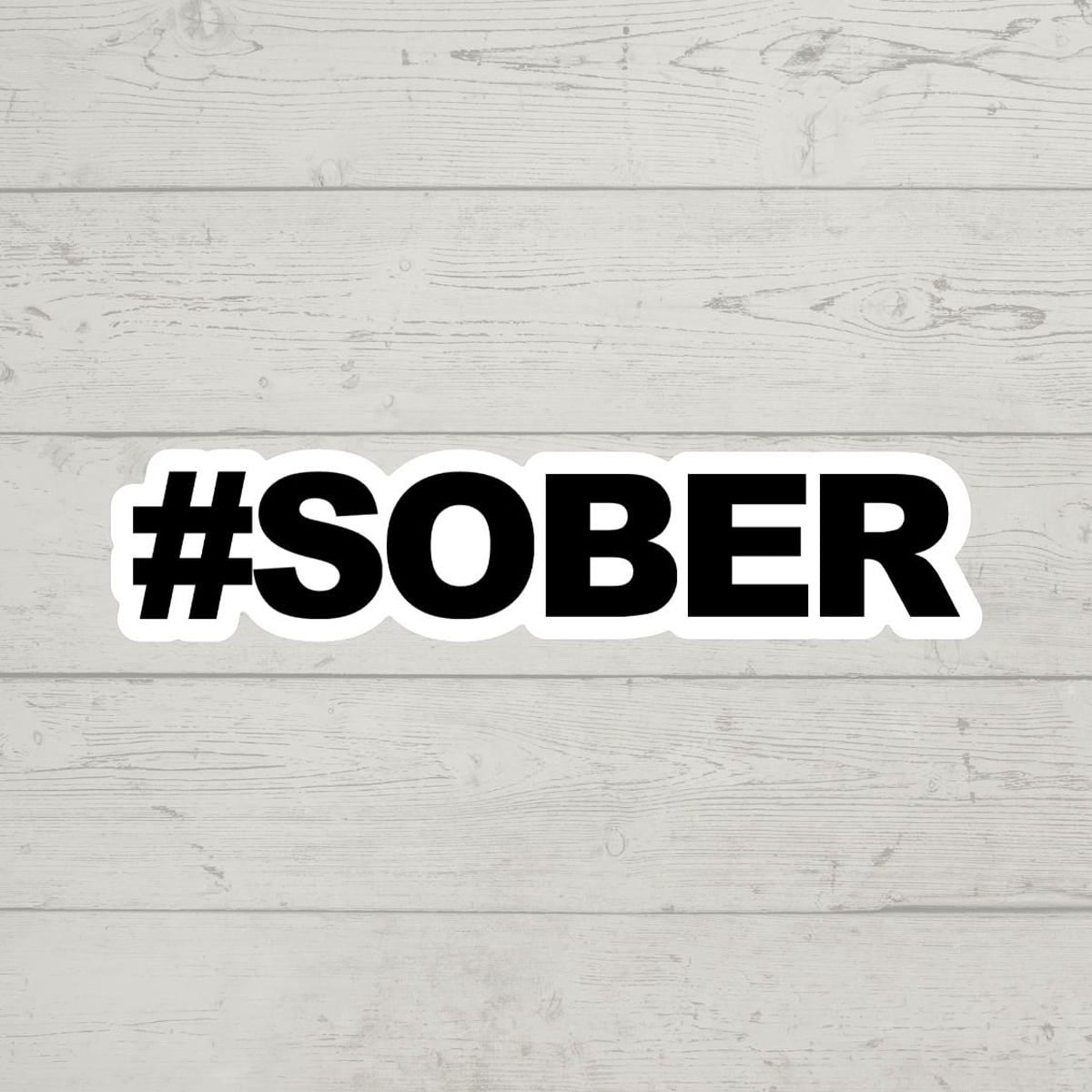 Stickly Sober Sticker Waterproof Glossy Vinyl Sticker Cute Gift Tumbler ...