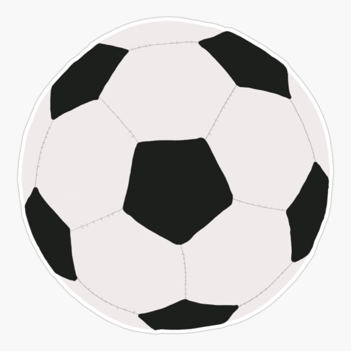 Stickly Soccer Ball Sticker, Phone Decal Water Bottle Stickers Car ...