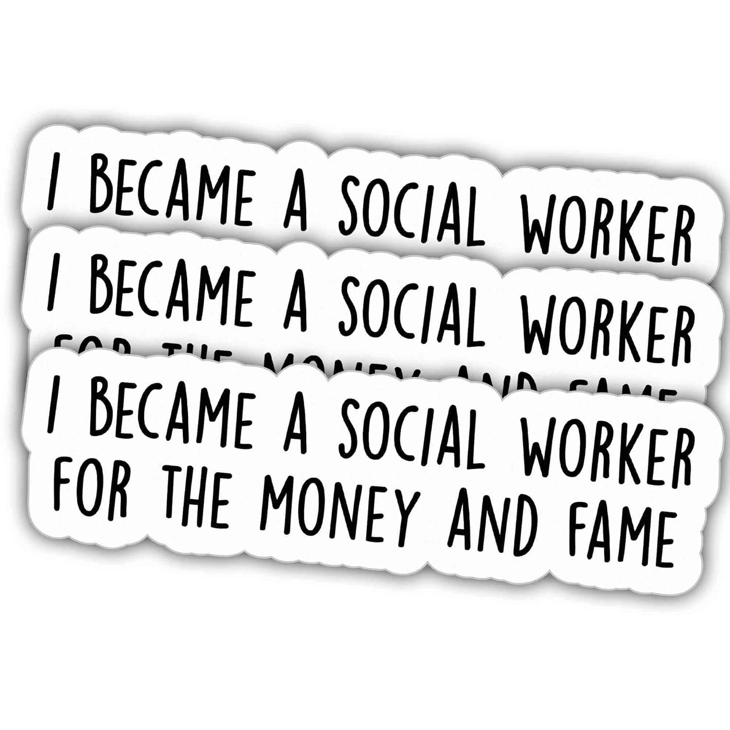 Stickly Social Worker Stickers Social Worker Decals I Became A Social ...