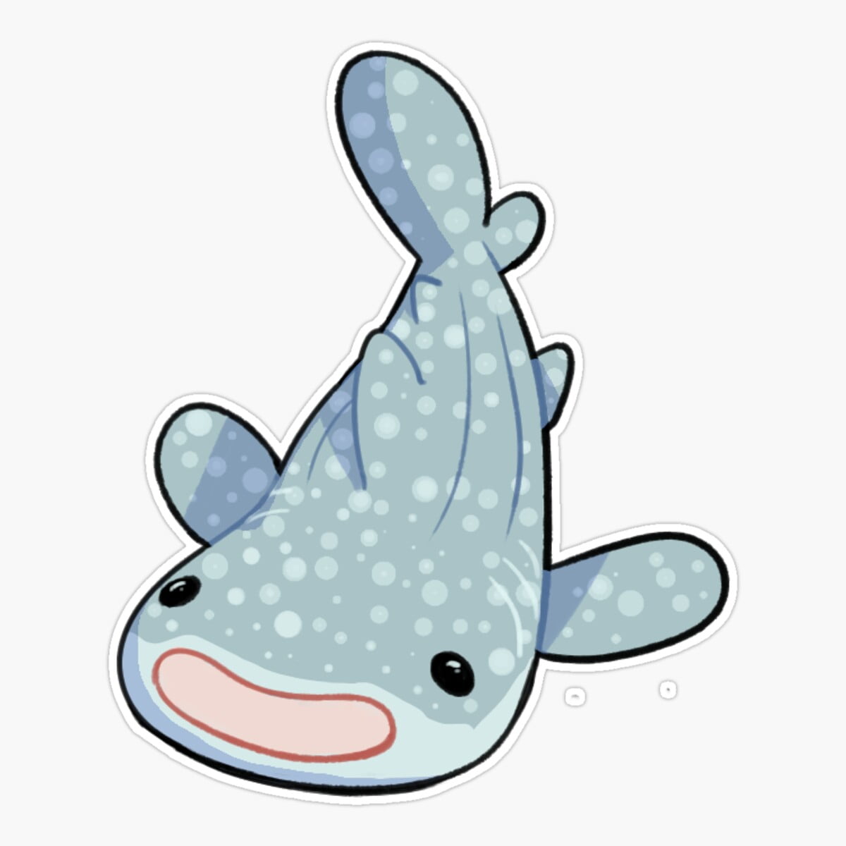 Stickly Soft Whale Shark Sticker, Phone Decal Water Bottle Stickers Car ...