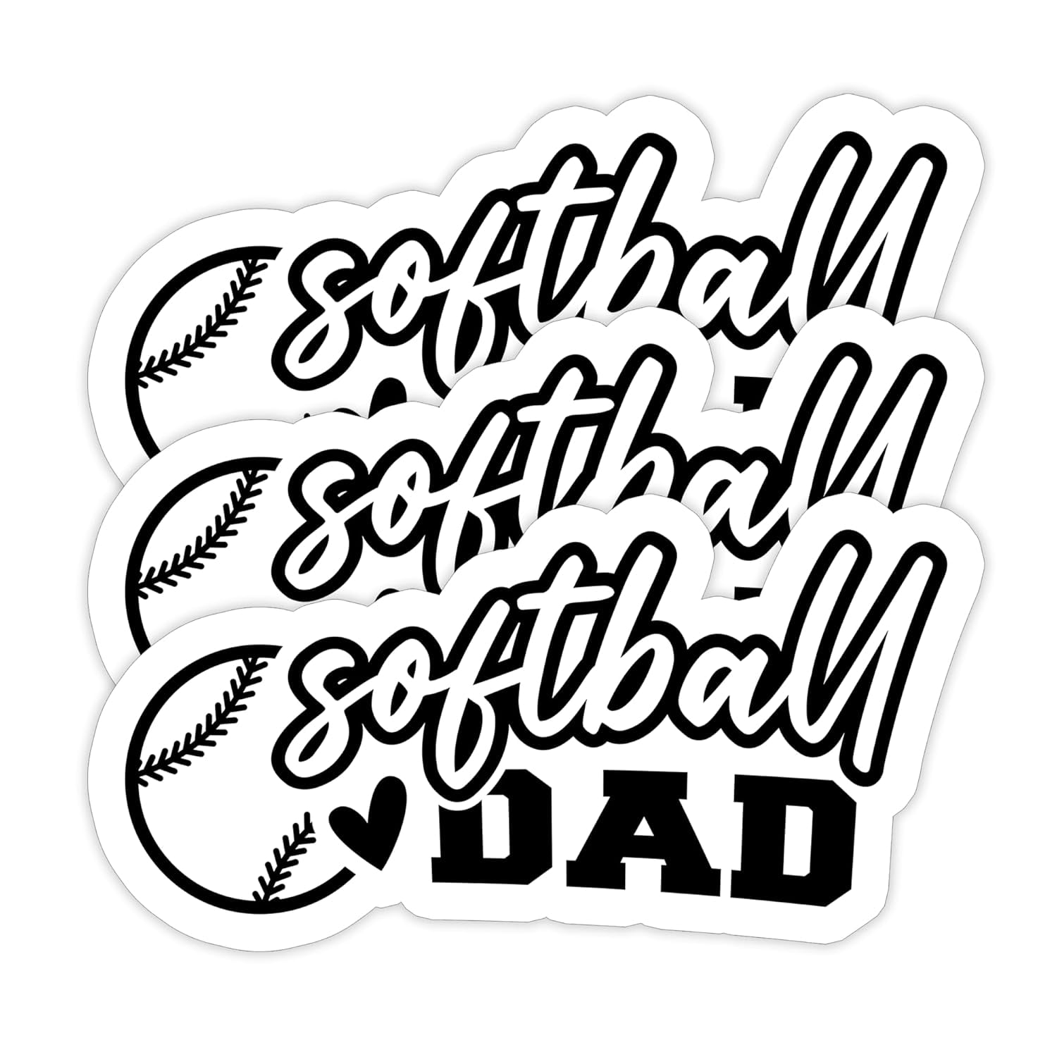 Stickly Softball Dad Sticker, Softball Stickers Decals, Sport Stickers ...