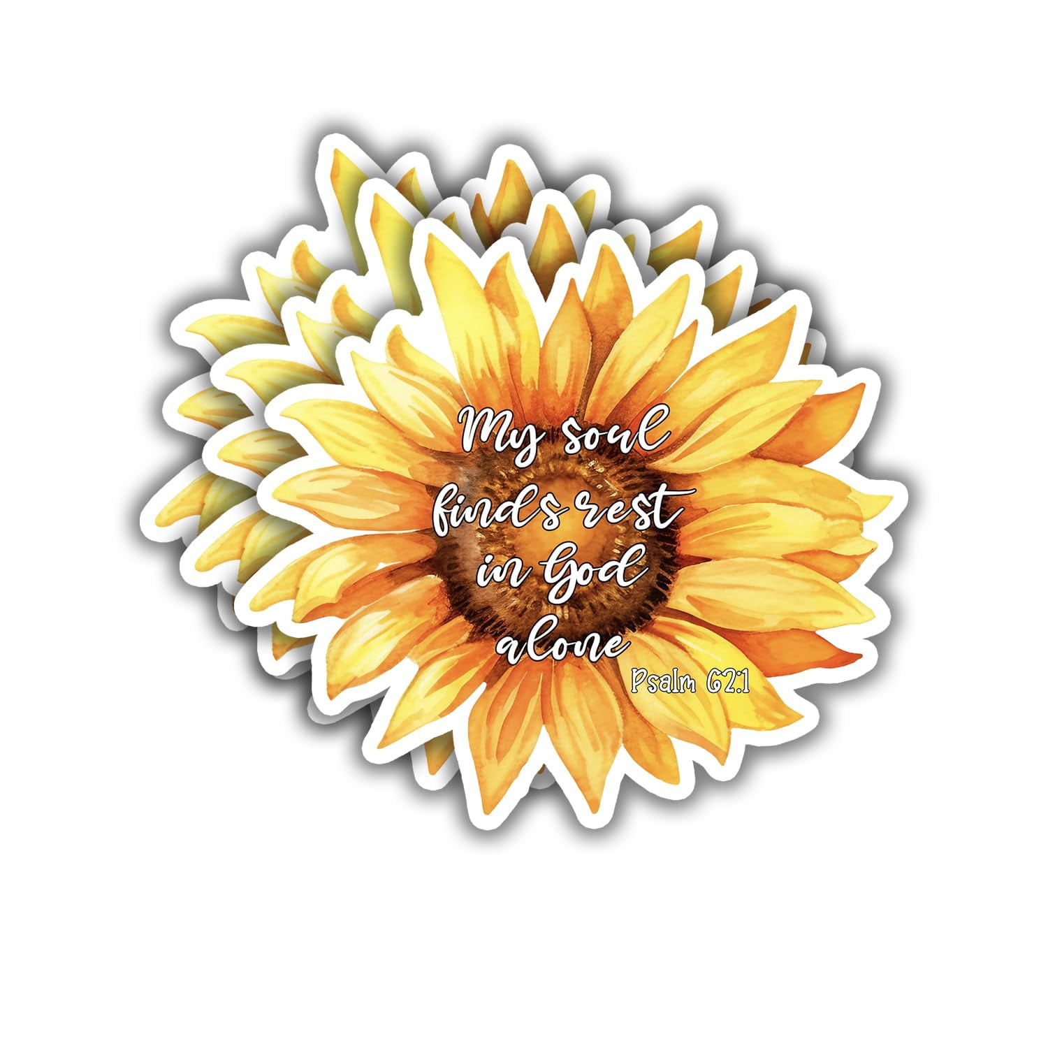 Stickly My Soul Finds Rest in God Alone Sticker Christian Bible Verse ...