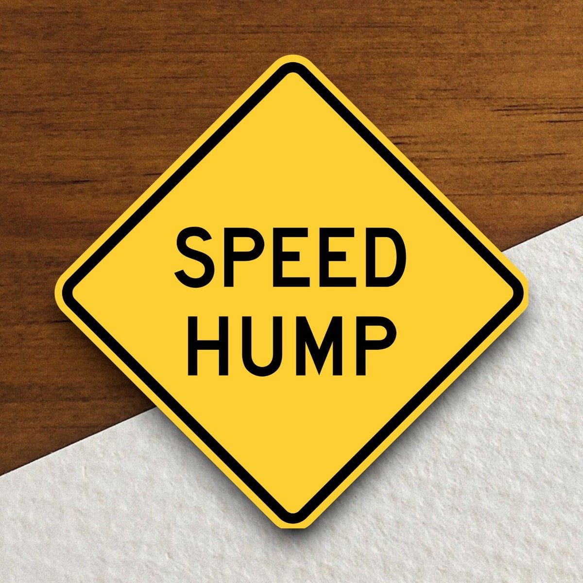 Stickly Speed Hump Sign Sticker, Souvenir Travel Sticker, Road Sign ...