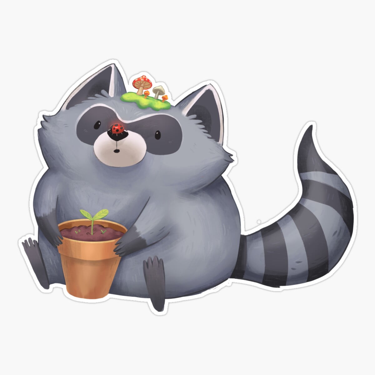 Stickly Sprout Sticker, Phone Decal Water Bottle Stickers Car Decals ...