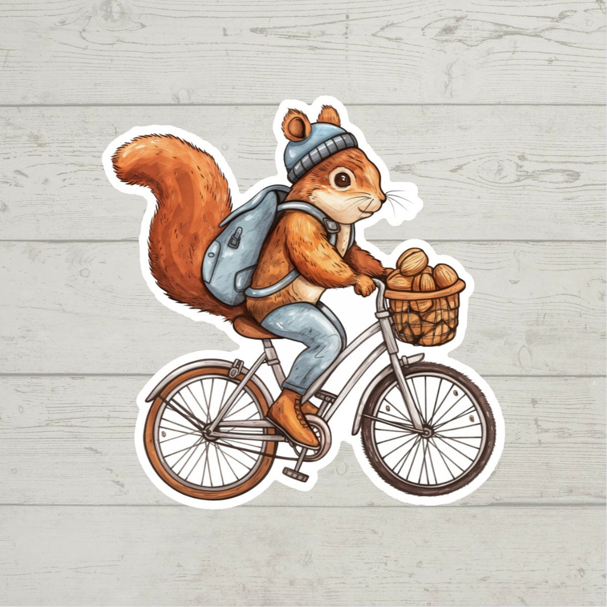 Stickly Squirrel Sticker Waterproof Glossy Vinyl Sticker Cute Gift ...