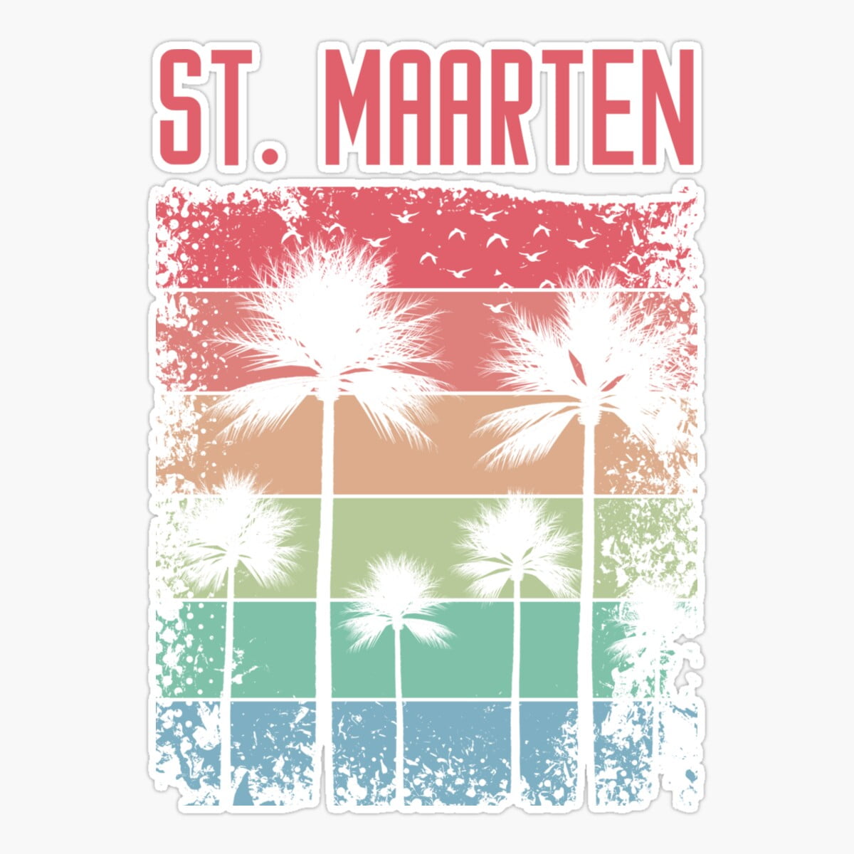 Stickly St. Maarten Retro Rainbow | Sint Maarten | Saint Martin ...