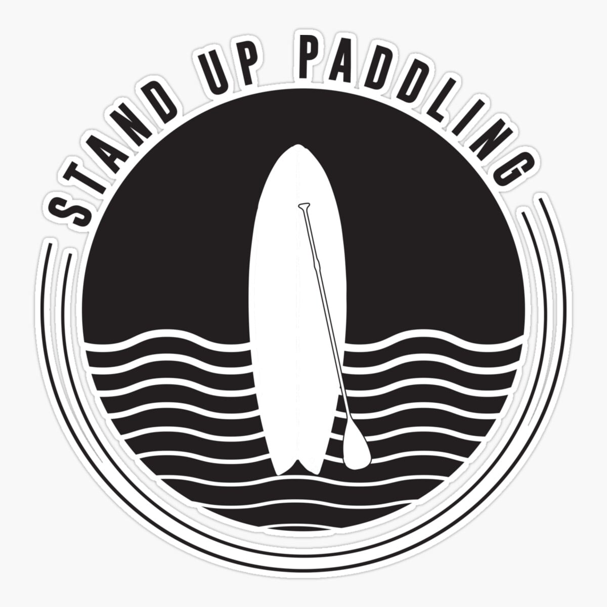 Stickly Stand Up Paddle Sticker, Phone Decal Water Bottle Stickers Car ...