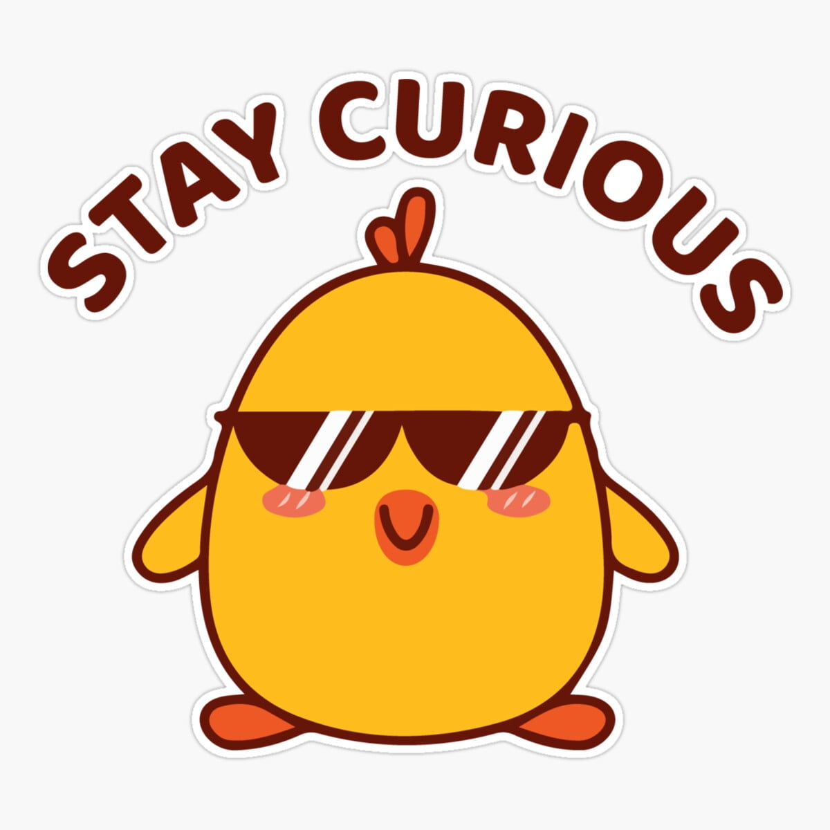 Stickly Stay Curious Sticker, Phone Decal Water Bottle Stickers Car ...