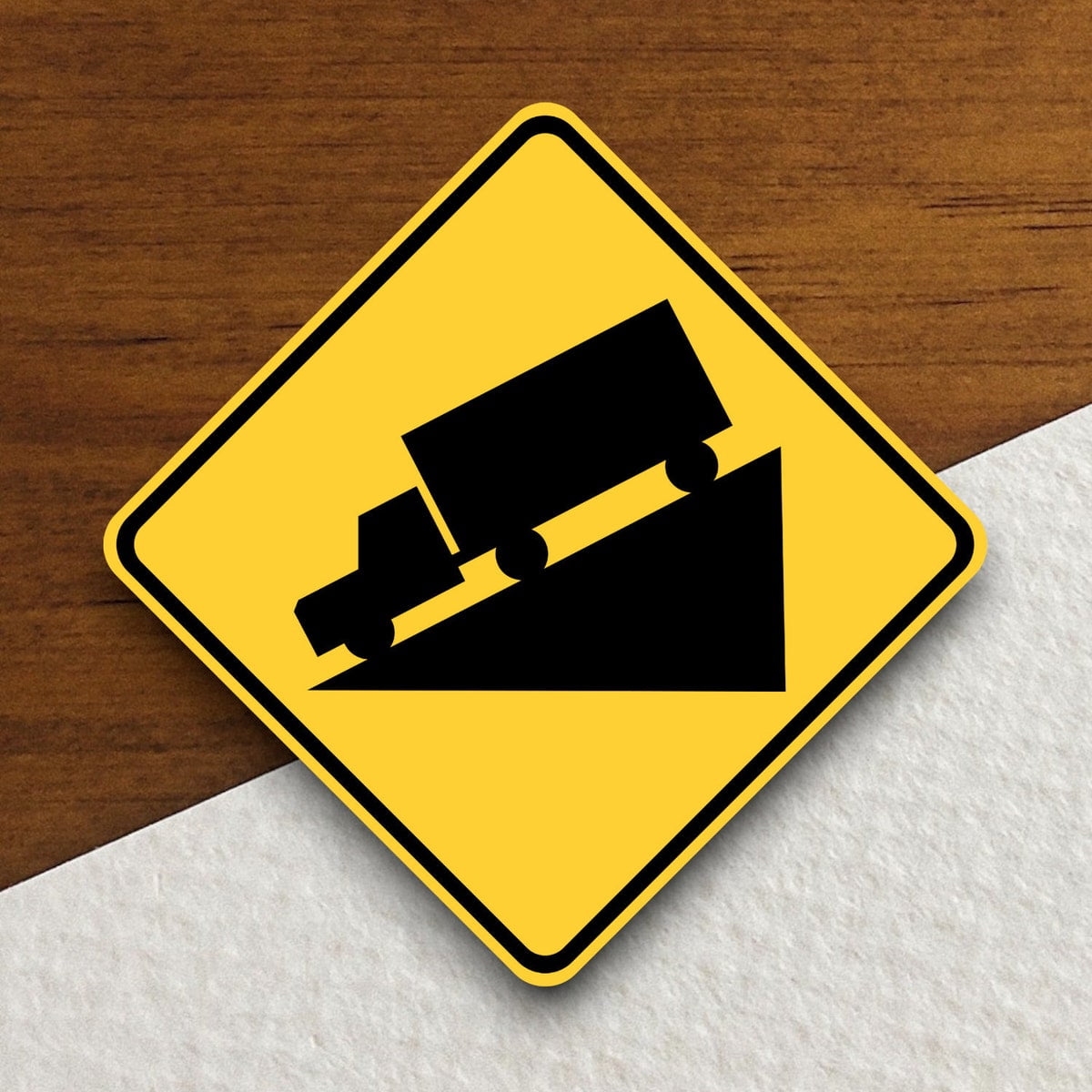 Stickly Steep Grade Road Sign Stickers, Traffic Sticker, Road Sign ...