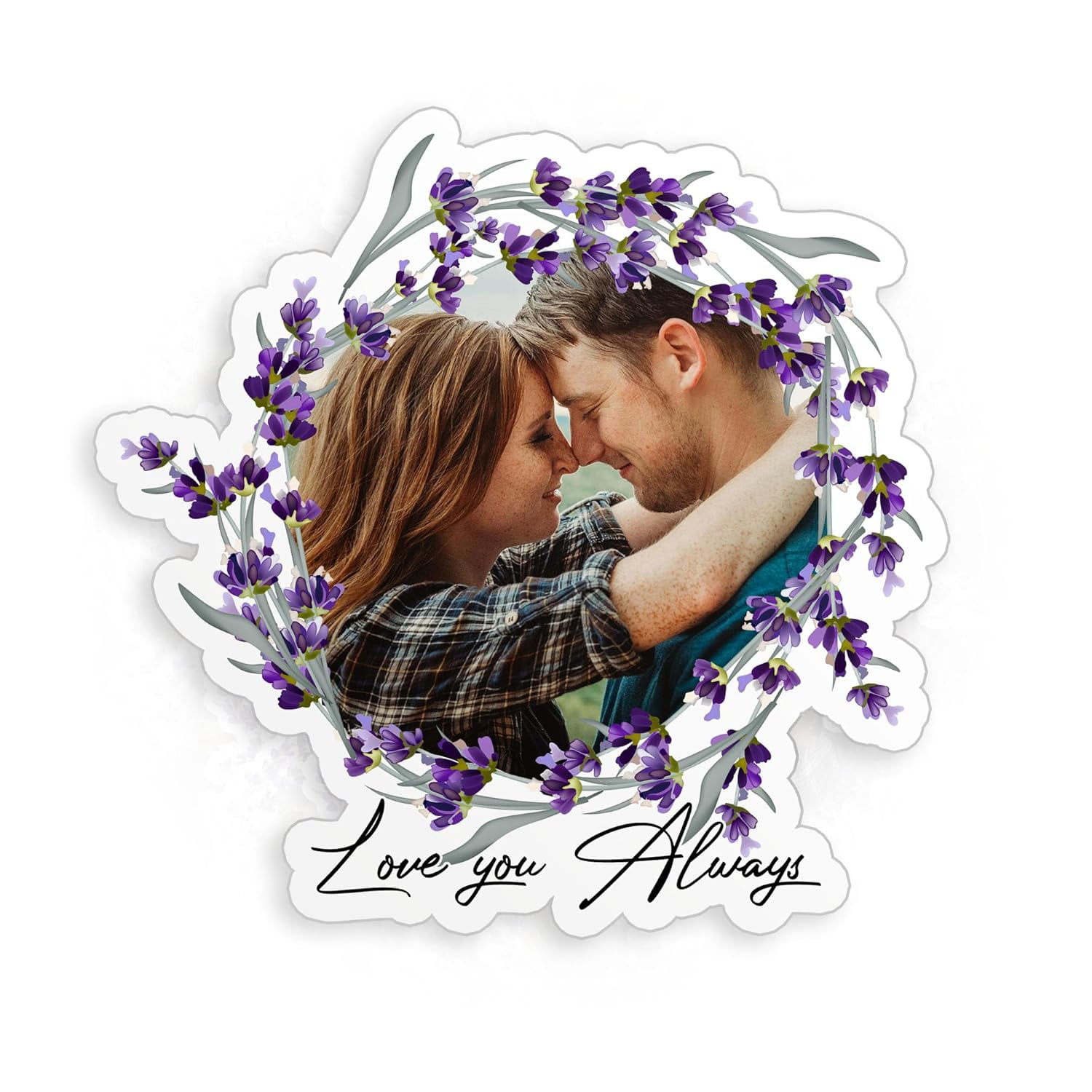 Stickly Sticker Lavender Floral Frame Stickers with Photo Picture ...