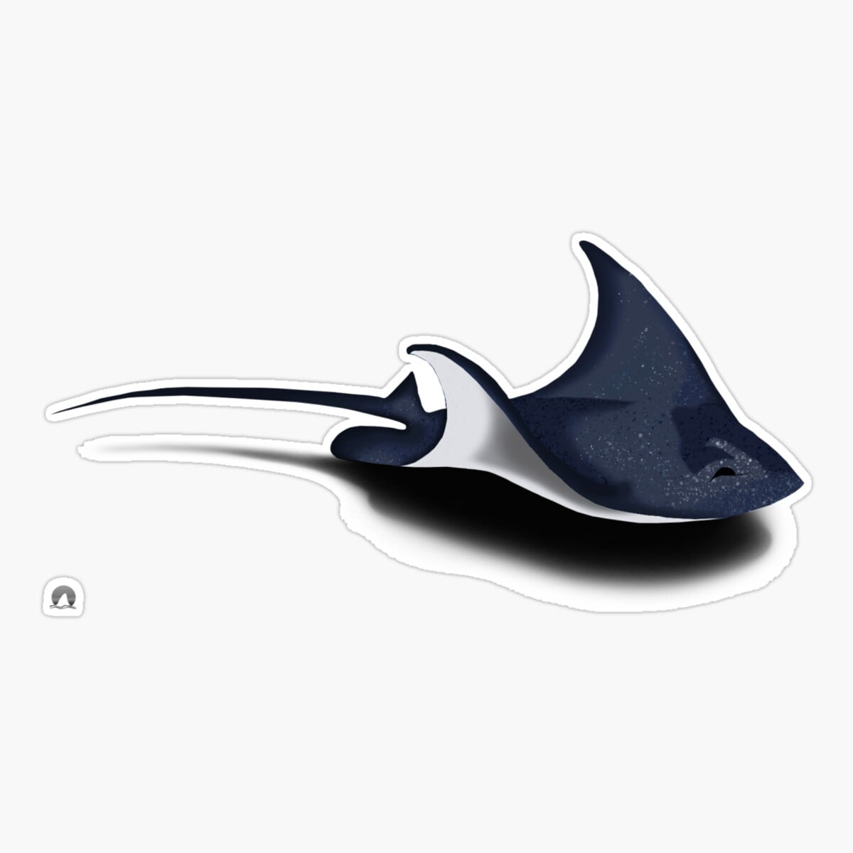 Stickly Stingray Sticker, Phone Decal Water Bottle Stickers Car Decals ...