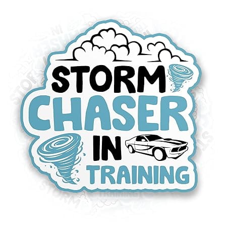 Stickly Storm Chaser in Training Sticker Funny Meteorology Student ...