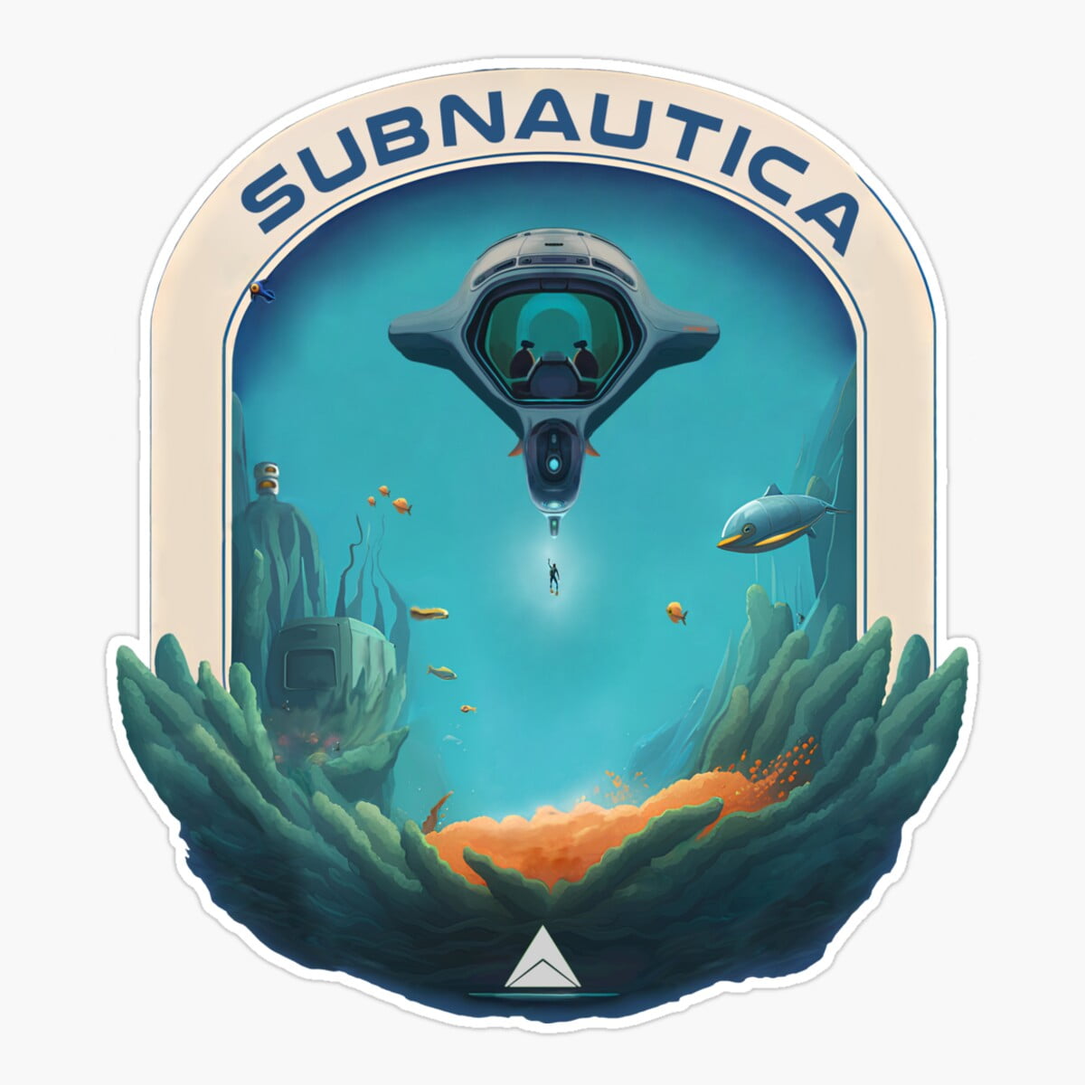 Stickly Subnautica. Cyclops Emblem Sticker, Phone Decal Water Bottle ...