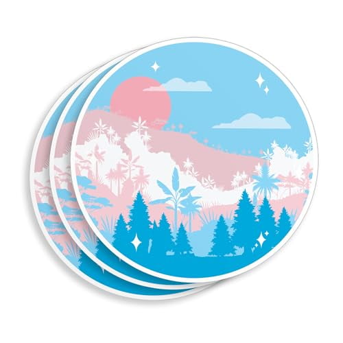 Stickly Subtle Transgender Sticker Flag LGBTQ+ Pride Mountain Trans ...